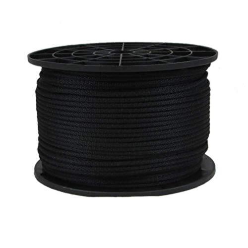 1/8 Inch Black Dacron Polyester Cord 500 Foot Spool Solid Braid ...