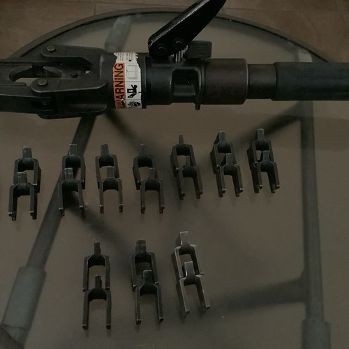 BURNDY Latch Head Y500CT 6 Ton Hydraulic Hand Crimper W/ Dies | eBay