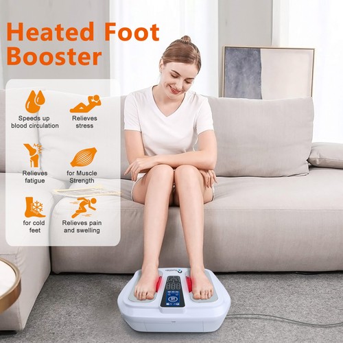 EMS Foot Circulation Stimulator Massager Heated Machine Reduce Feet ...