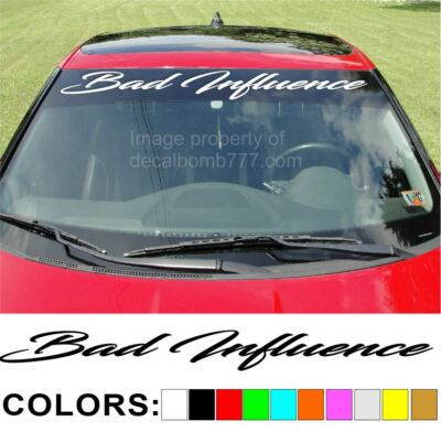 Bad Influence Script Windshield Decal Sticker Boost Turbo Diesel Truck ...