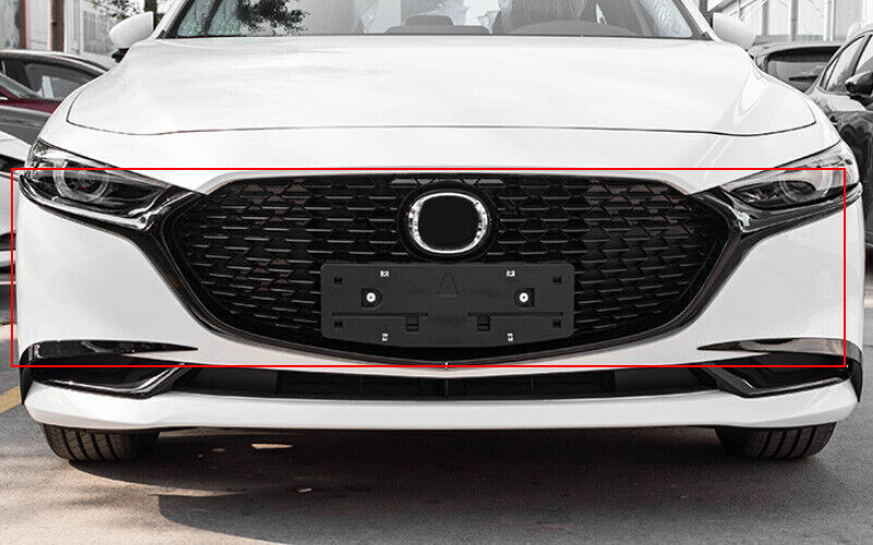 2*For Mazda 3 Axela 2020-2023 ABS Gloss Black Front Grille Grill Mesh ...