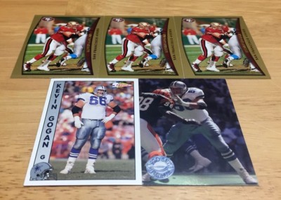 KEVIN GOGAN LOT OF 5 FOOTBALL CARDS DALLAS COWBOYS GUARD 49ERS ...