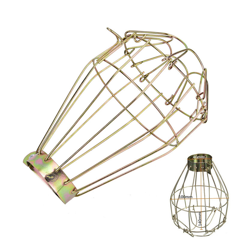 1X Iron Wire Bulb Guards Clamp Metal Lamp Cage Retro Trouble Light ...