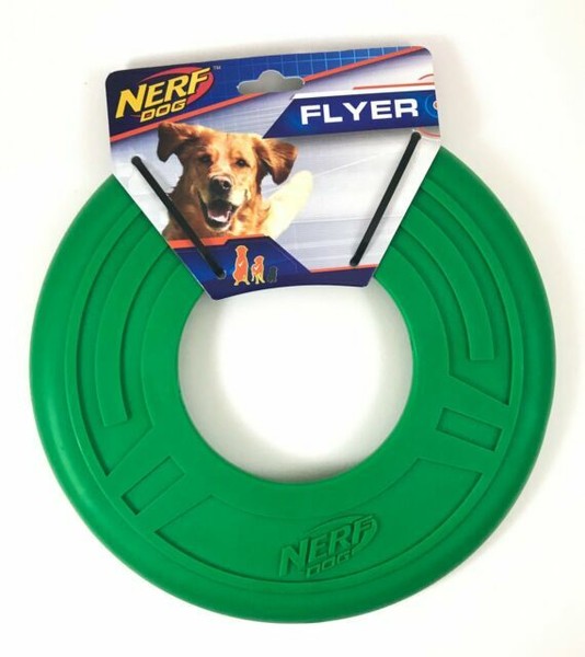 Nerf Dog Flyer Disc Green - Durable Rubber Interactive Toy for sale ...