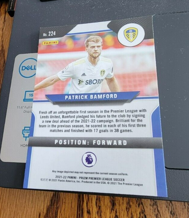 2021-22 PANINI PRIZM PREMIER LEAGUE #224 PATRICK BAMFORD CARD - LEEDS ...
