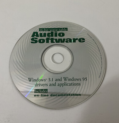 Audio Software 16 bit wave-table Windows 3.1 And Windows 95 | eBay