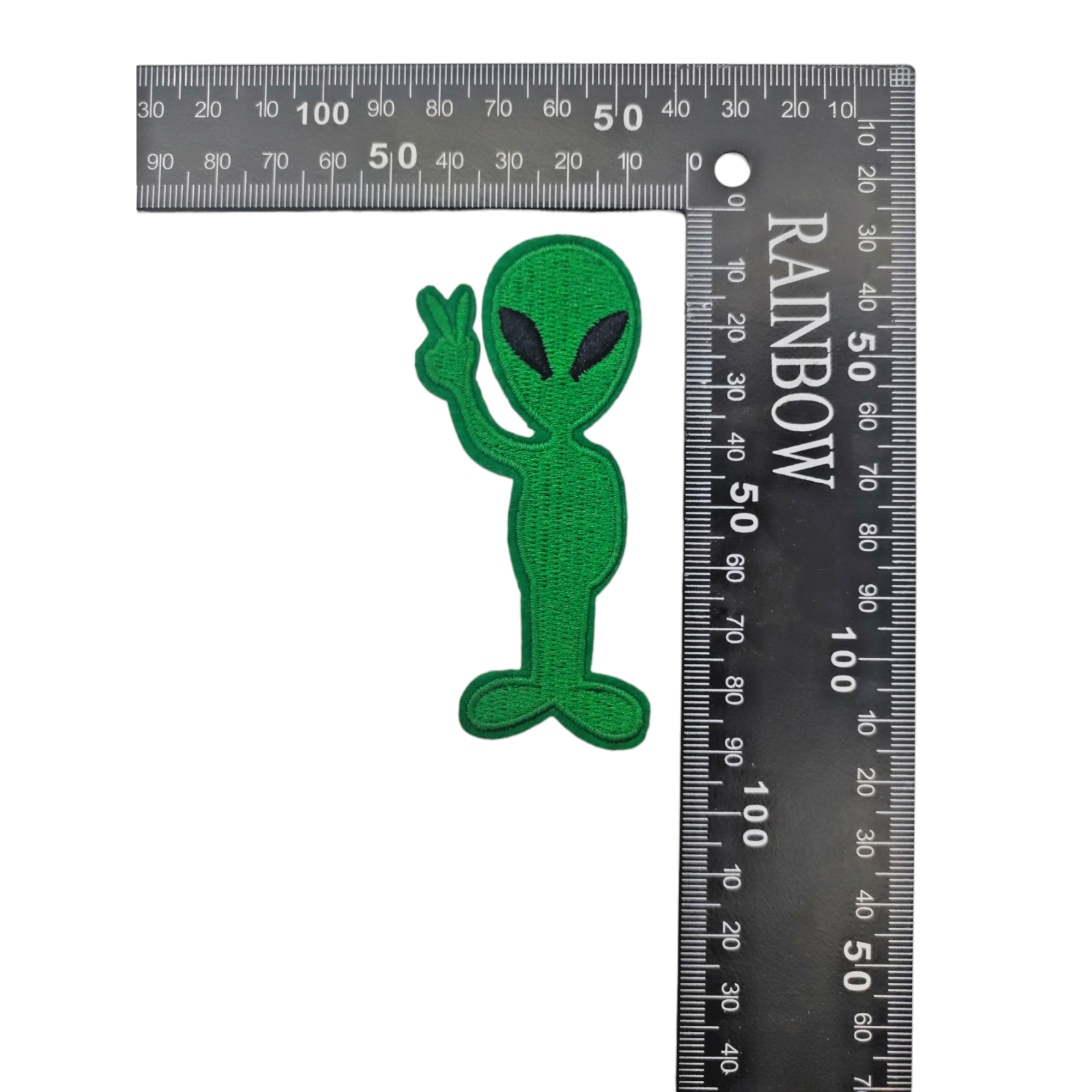 Alien Patch Waving Green UFO Extraterrestrial Thermoadhesive Embroidered Iron On | eBay