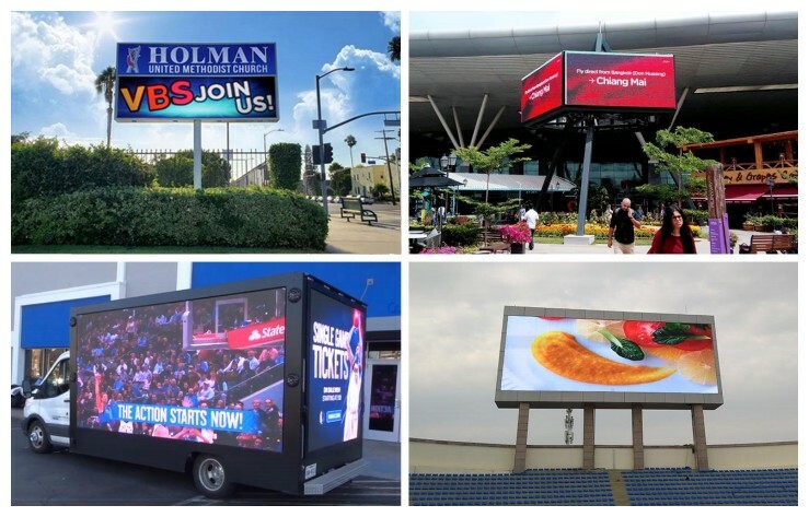 16 Panel Outdoor LED Matrix IP4.81mm Waterproof 30"x30" LED Module ...