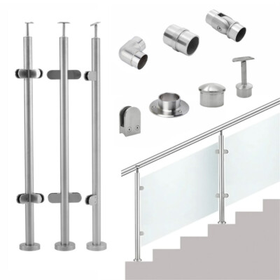 Handrail Steel Pipe Grab Rail Balustrade Staircase Banister Fitting ...