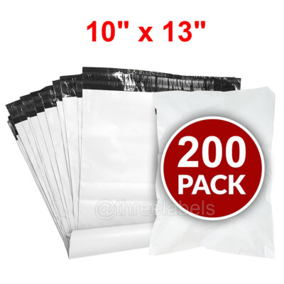 200 10"x13" Poly Mailers Shipping High Quality Plastic Bags Self ...