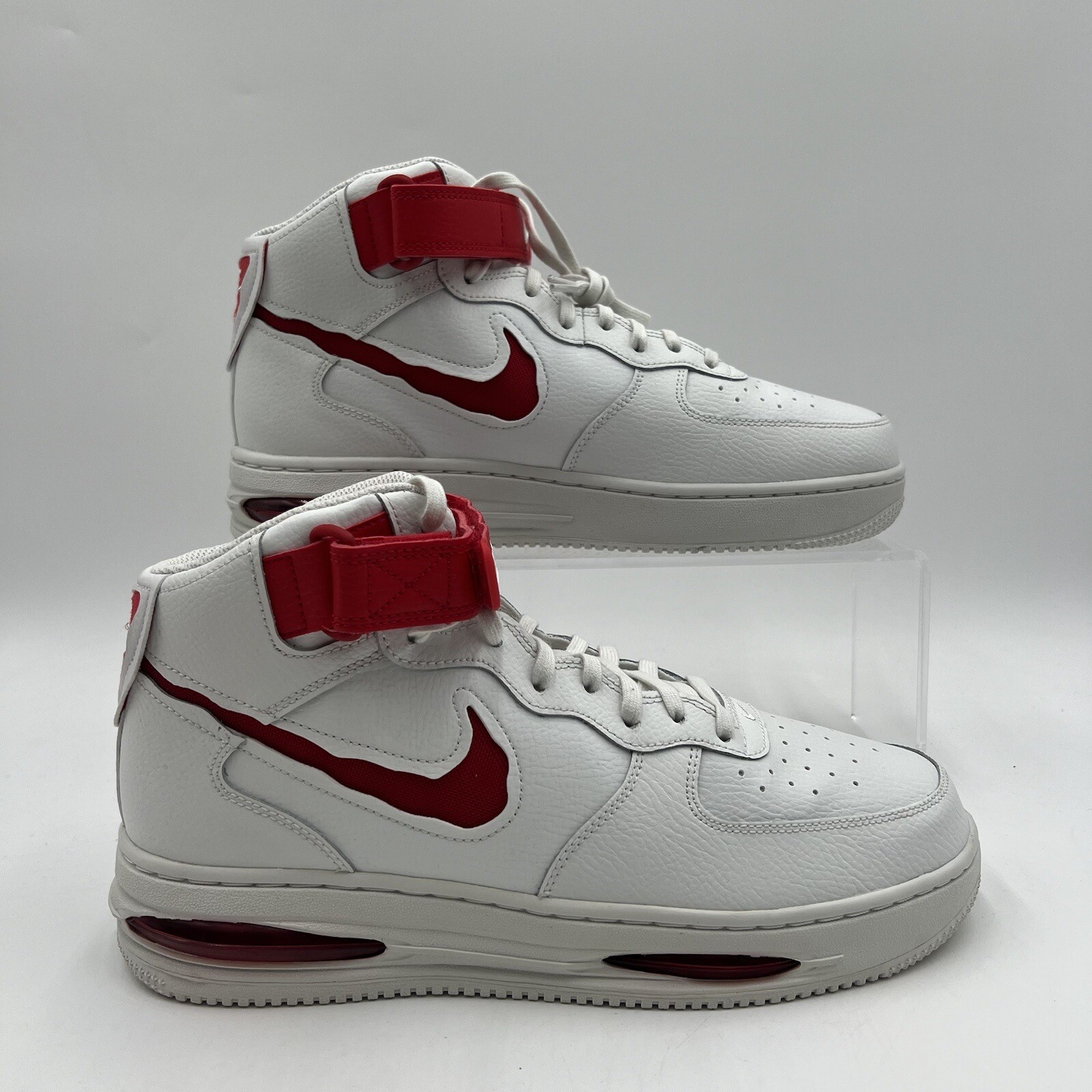 Nike Men's Sz 11 Air Force 1 Mid EVO Summit White University Red FB1374 ...