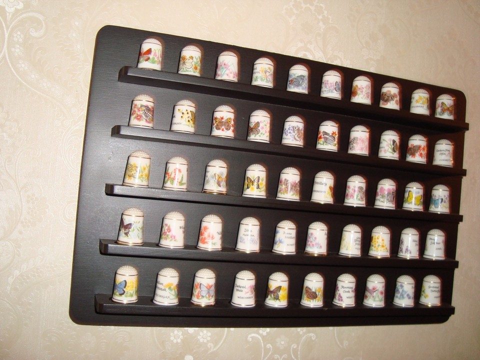 FRANKLIN MINT THIMBLES 50 STATES BUTTERFLIES&STATE FLOWERS AND THE ...