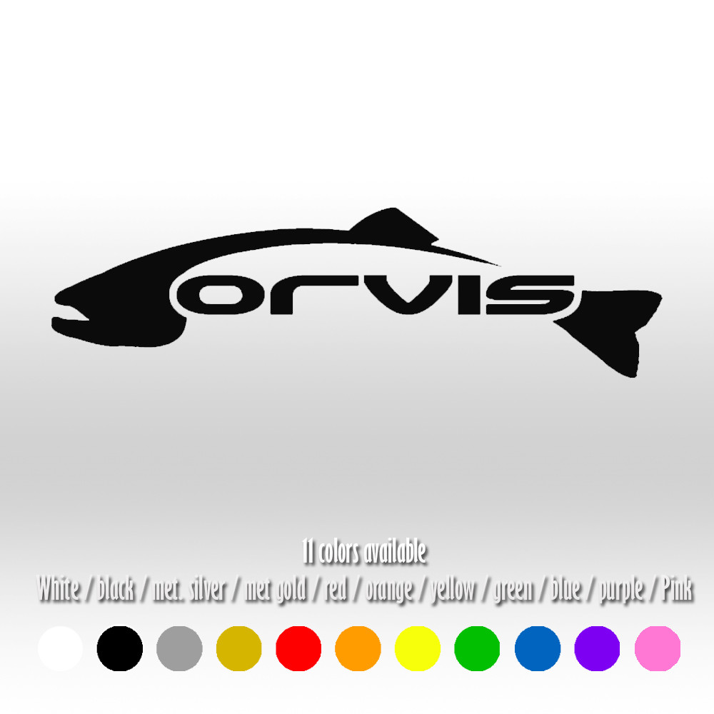 7" Orvis Fly Fishing Rod Car Laptop Window Bumper Diecut Vinyl Decal ...