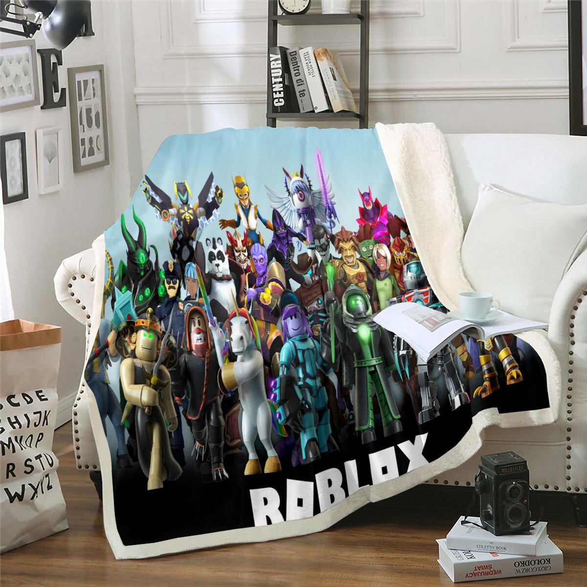 Roblox Fleece Blanket Soft Winter Warm Sofa Bed Fluffy Thick Throw ...