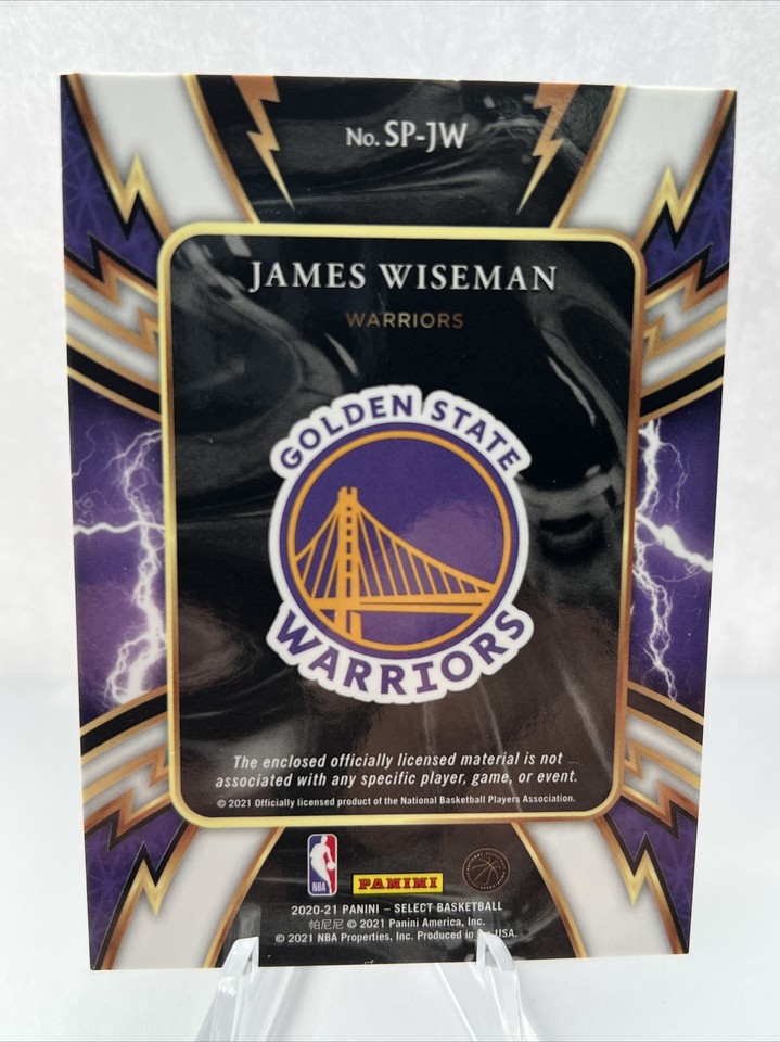 2020-21 Panini Select James Wiseman #SP-JW Rookie RC Patch Golden State ...