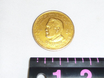 Gold Tone 1963 George C. Wallace 50th Governor Stand Up For Alabama ...