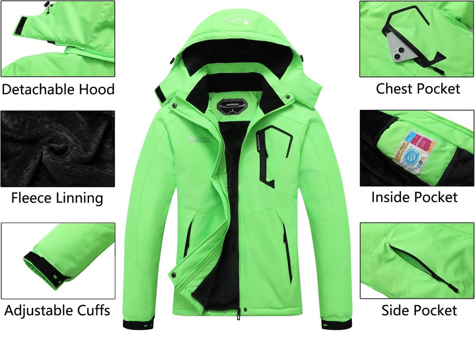 Women's Waterproof Ski Jacket Warm Winter Snow Coat Mountain ...