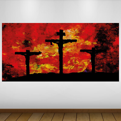 EXTRA LARGE Red Christian Cross Jesus Culture Vinyl Wall Art Sticker ...