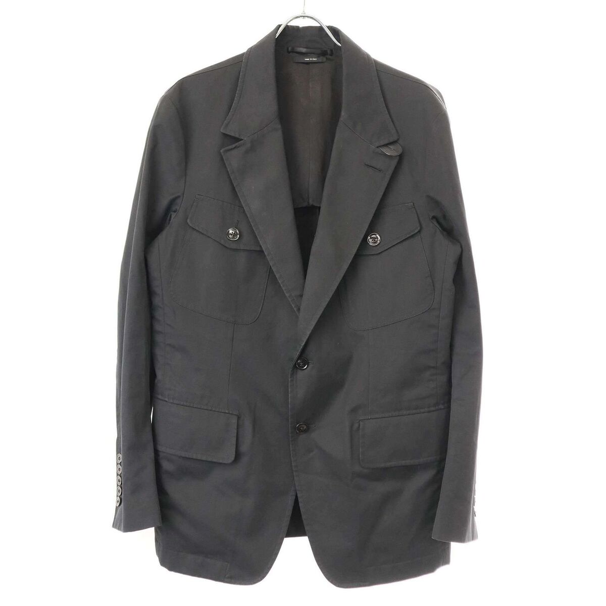 TOM FORD 18SS Cotton Safari Jacket BP050/TF0414 Black 52 TOM FORD 18SS Cotton Safari Jacket BP050/TF0414 Black 52