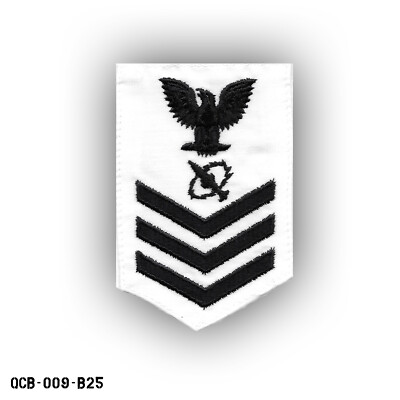 US Navy PO1 Petty Officer First Class Missile Tech White Patch ~ SMALL ...