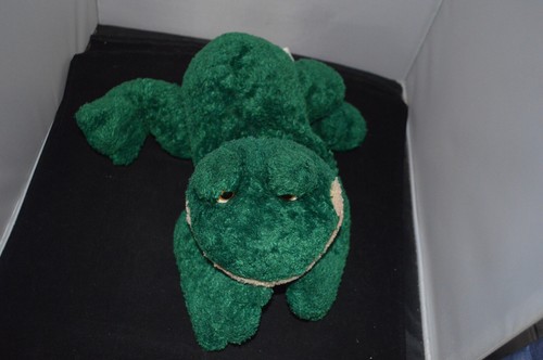 Russ Berrie Friggles Large Green Frog Cream 15" L8 Plush | eBay