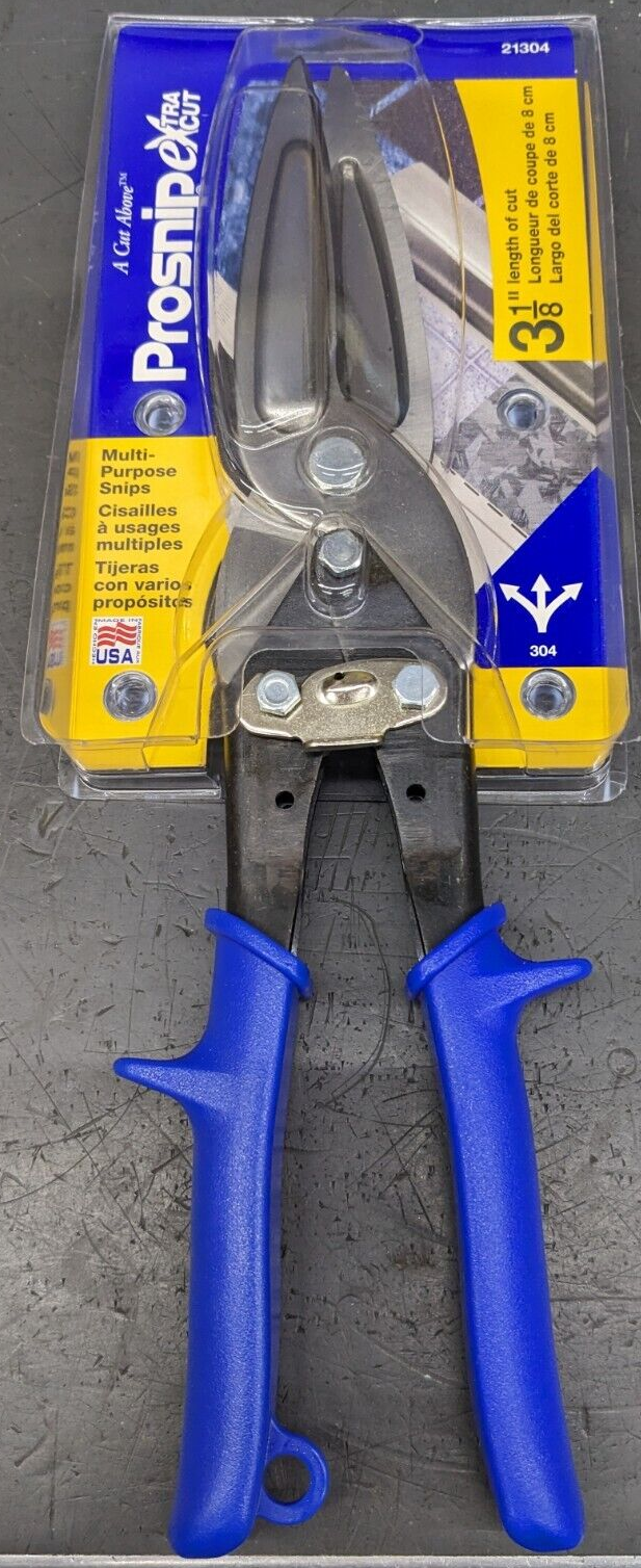 Prosnip Multi-Purpose Snips 3-1/8" LOC 24 Gauge Straight & Wide Curves ...