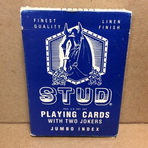 NOS Stud Playing Cards Walgreens Jumbo Index Factory Sealed Blue ...