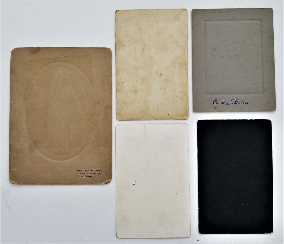 LOT antique 5 PHOTOS lancaster pa RUTTER FAMILY memorial Rachel Bertha ...