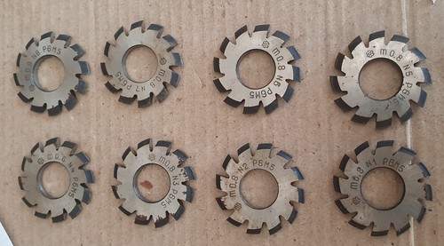 Involute Gear Cutter Set M 0,8 20° set (№1-8) HSS M2. | eBay
