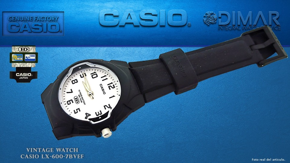 Vintage Casio LX-600-7BVEF, Qw. 1311, China WR.100m, Japan Mov' T HD ...