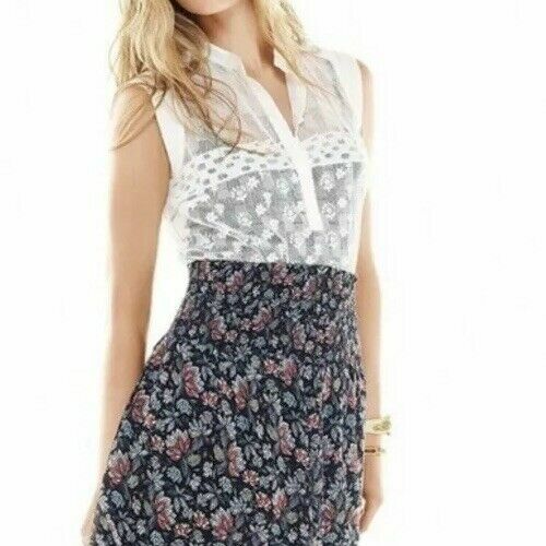 CAbi Women’s Prudence White Sheer Floral Lace Blouse Top Style 5201 ...