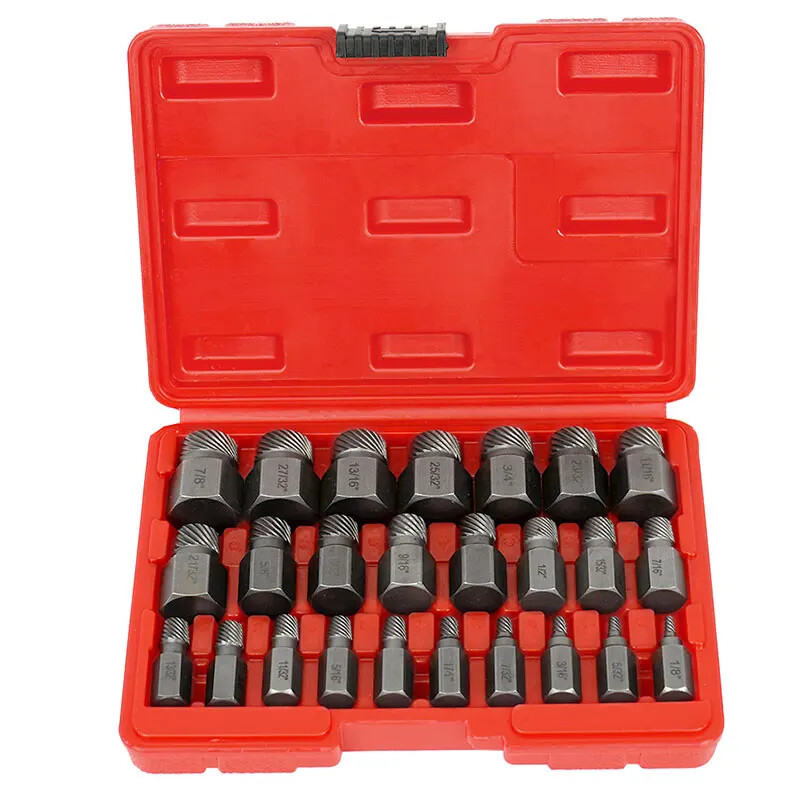 25Pcs Screw Extractor Set Hex Head Multi-Spline Easy Out Bolt Extractor ...