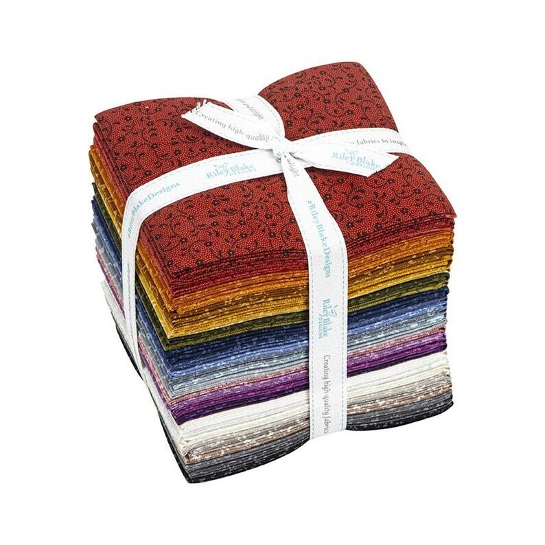 30 pc Fat Quarter Bundle floret blender vines fabric Riley Blake Geri ...