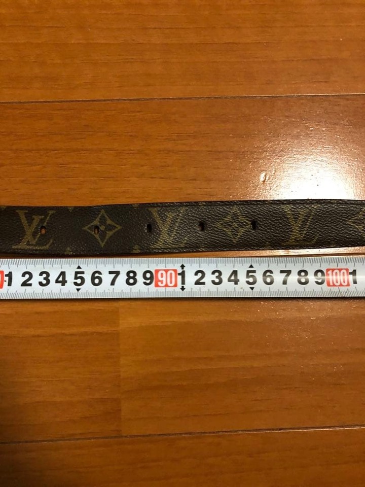 Louis Vuitton Authentic Mens Belt Monogram Pattern Color Brown Size 89 ...