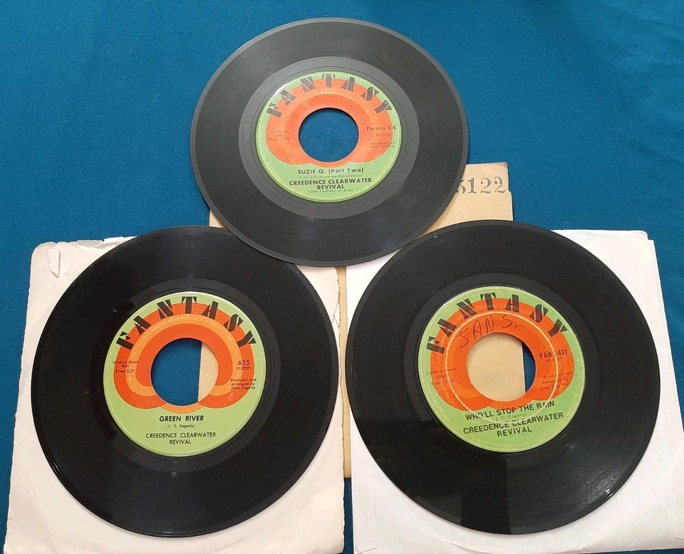 LOT of 3 Creedence Clearwater Revival CCR 45 Suzie Q, Green River, Who ...