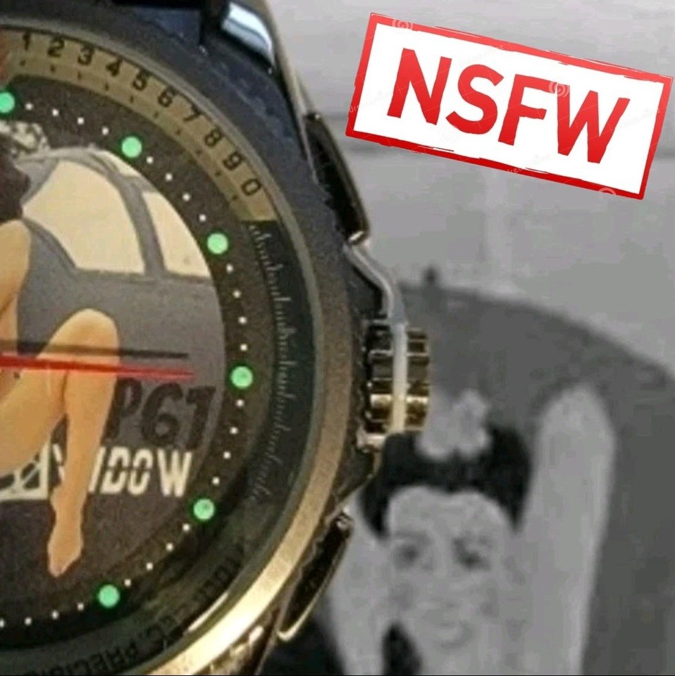 BLACK WIDOW P61 NSFW Custom Mod WW2 Airplane Watch ARMY Pinup Girl ...