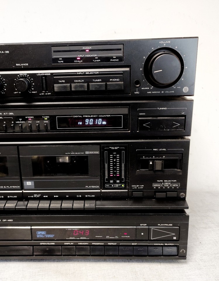 Kenwood Hi-fi Separates System KA-36 Amplifier KX-36 Tape Deck DP-460 ...