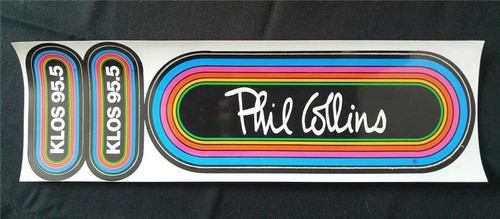 Phil Collins Original KLOS 95.5 Vintage 80's Rainbow Bumper Sticker Set ...