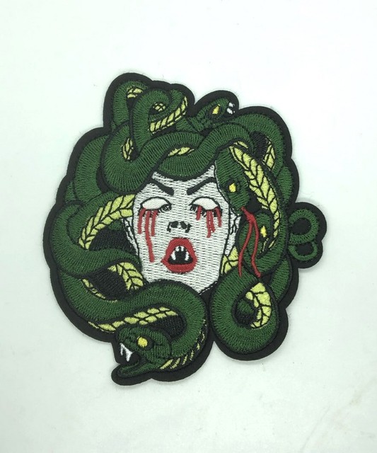 Medusa Patch Embroidered Iron on Patches Appliques Transfers Badges ...
