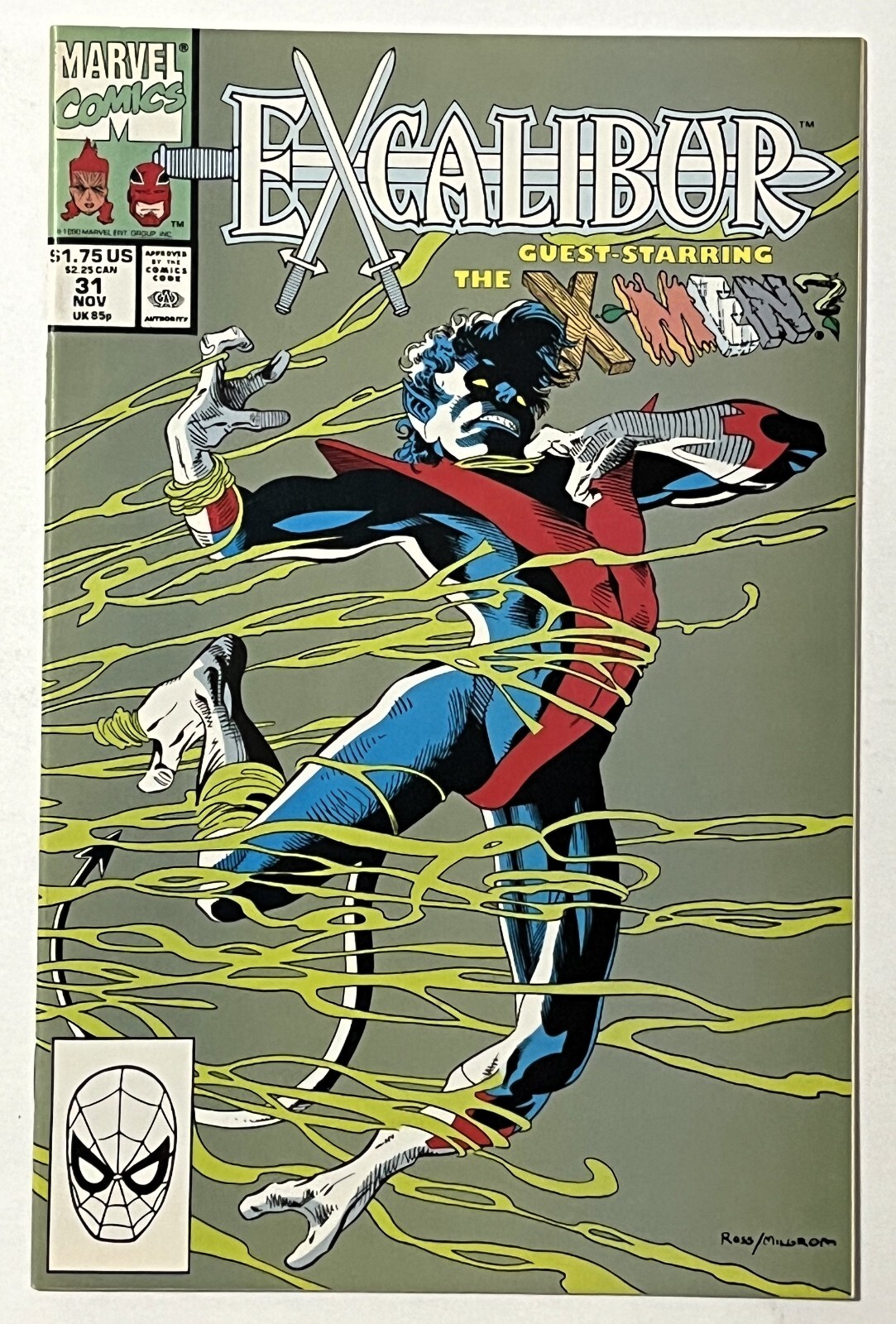 EXCALIBUR #31 - MARVEL COMICS 1990 - NIGHTCRAWLER - X-Men App. - House ...