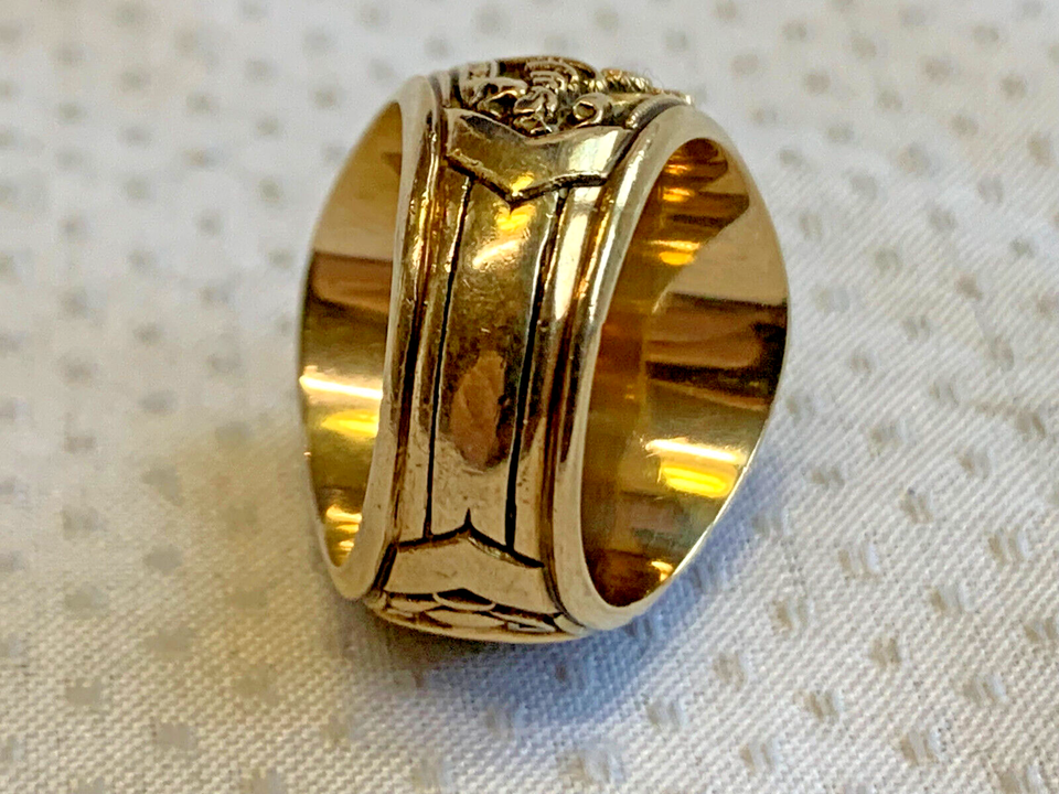 1972 University of Maryland Medicine Ring 10K Gold 17.58g Sz 7 Sapphire ...