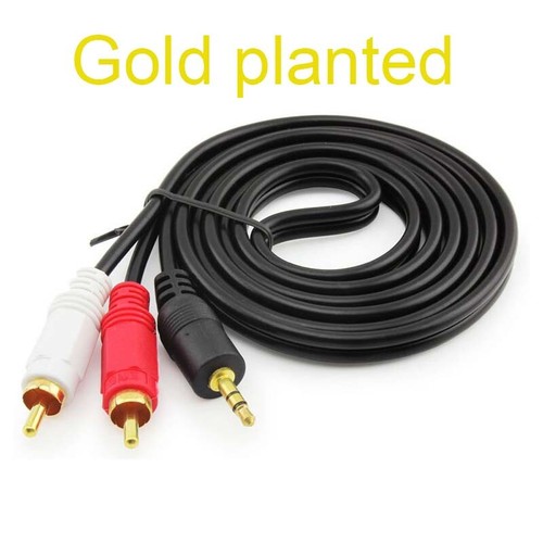 gold 3.5mm To 2 RCA Audio Y Adapter Cable//Lead For Tao XM Radio ...