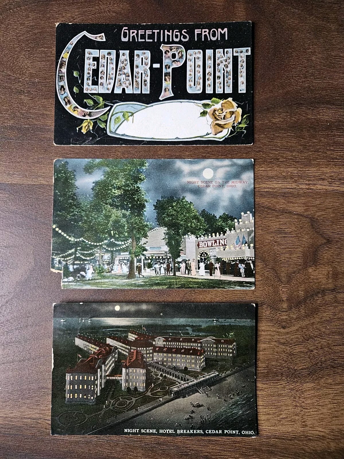 Antique Cedar Point Lot Of 3 Postcards Sandusky Ohio Lake Erie ...