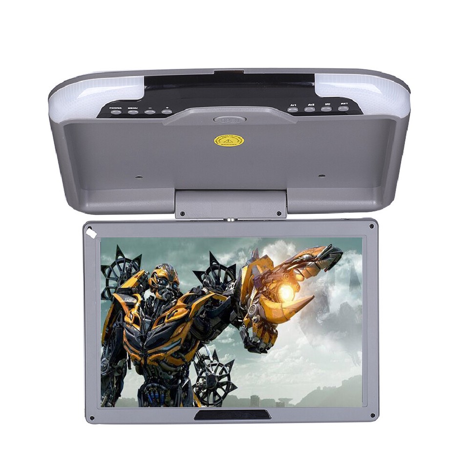 13'' Car Monitor Flip Down Roof Mount Overhead Screen TFT LCD 12V/24V ...