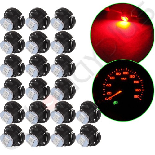 20X Ultra Red T5/T4.7 Neo Wedge LED Dashboard HVAC Climate Base Light ...