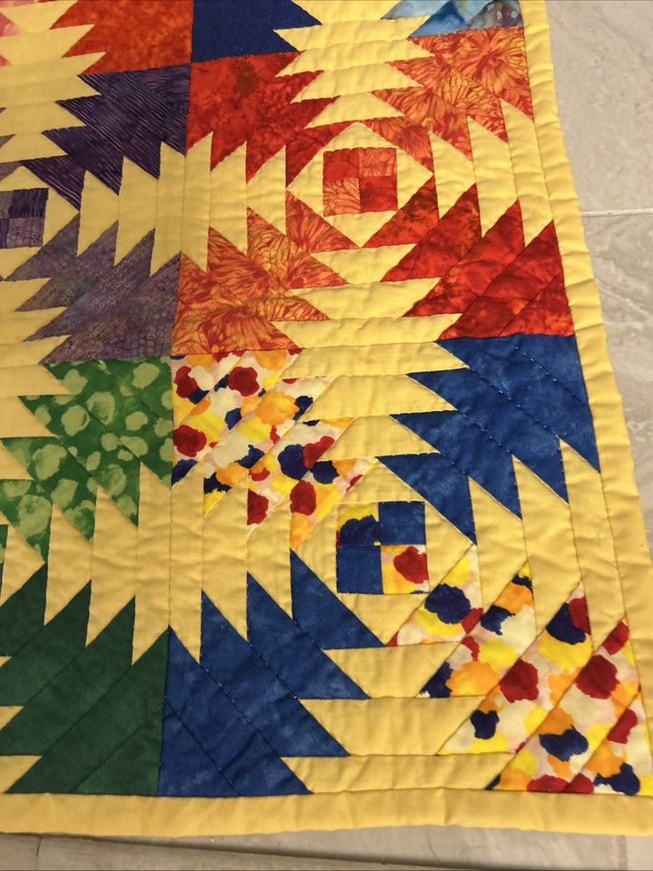 Signed Pineapple Quilt 46” X 46” Nancy Perfect Hand Quilted Exquisite | eBay