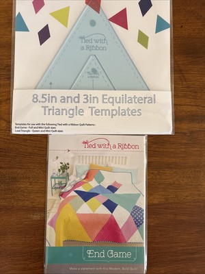 End Game Quilt Pattern–Modern Design + Bonus Mini Quilt! by Tied with Template | eBay