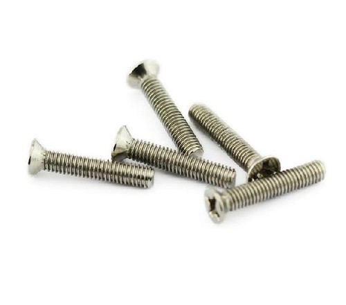 20pcs M3 Screw M3x16 Diameter 3mm Length 16mm Nickel Plated Steel (Flat ...