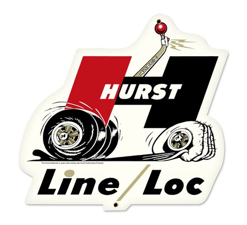 Hurst Line Loc Vintage Metal Sign - Large 20" x 19" Gasser Drag Hot Rod ...