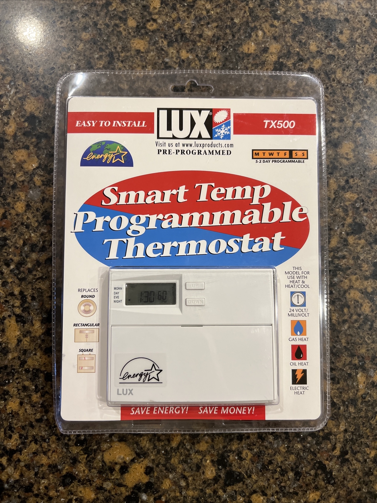 Lux Smart Temp TX500 Digital Programmable Thermostat for sale online | eBay